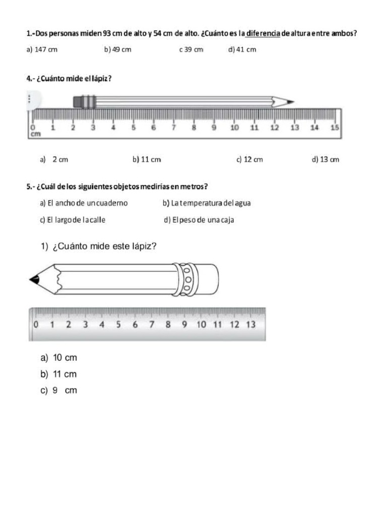 Ejercicios de Medicion | PDF