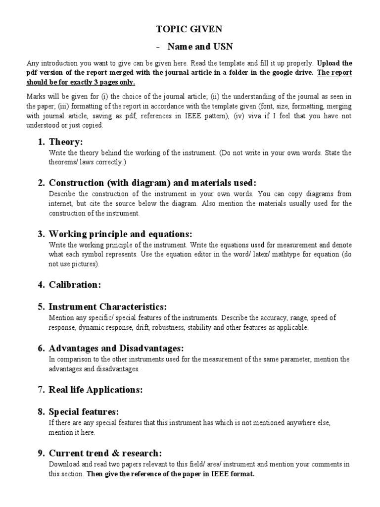 Assignment - Report Template | PDF