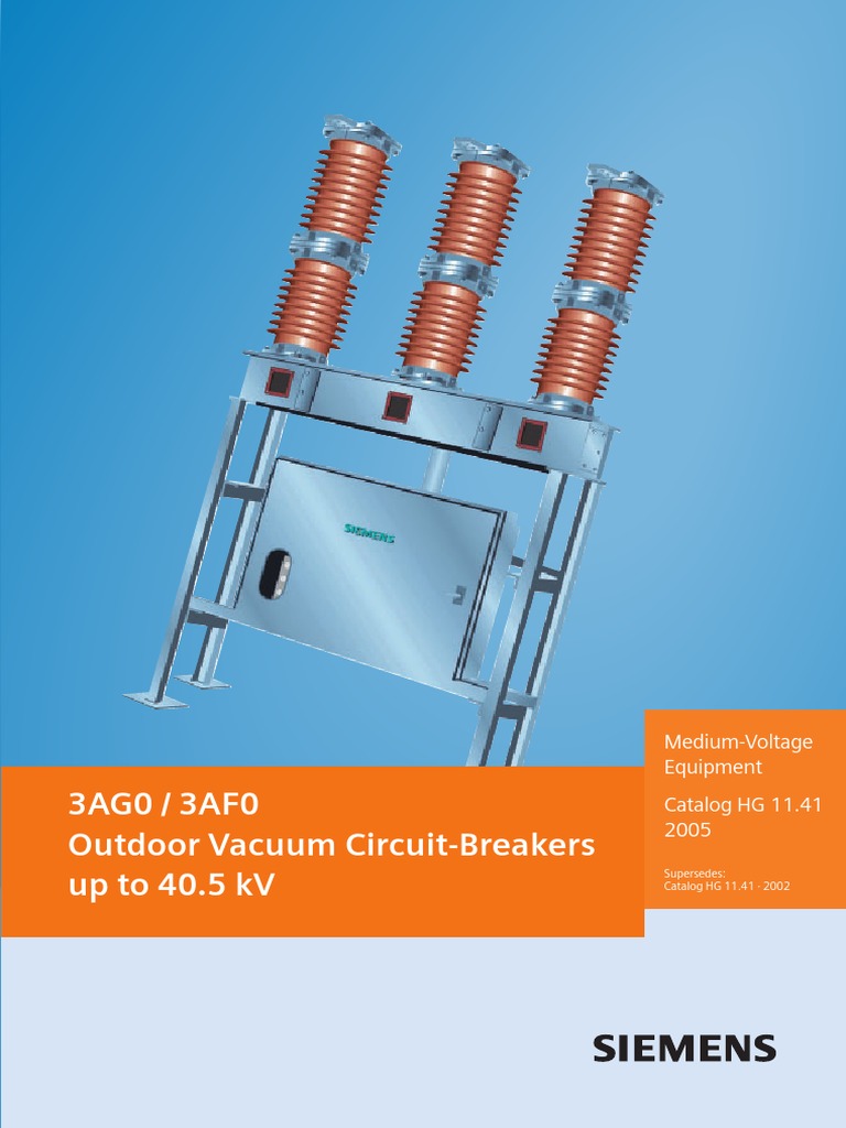Disjuntor Trip. A Vacuo 3AF | PDF | Transformer | Manufactured Goods