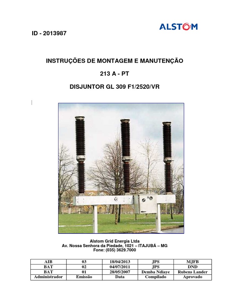 Instruções para Disjuntor GL 309 | PDF