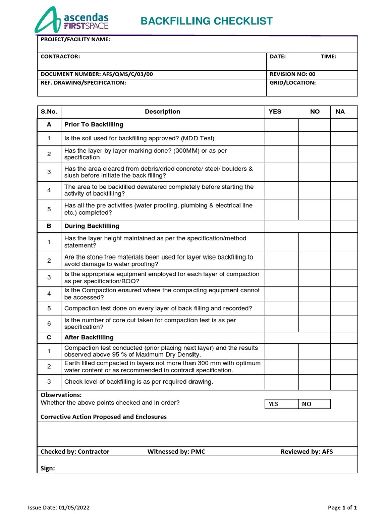 C 03 Backfilling | PDF | Specification (Technical Standard) | Civil ...