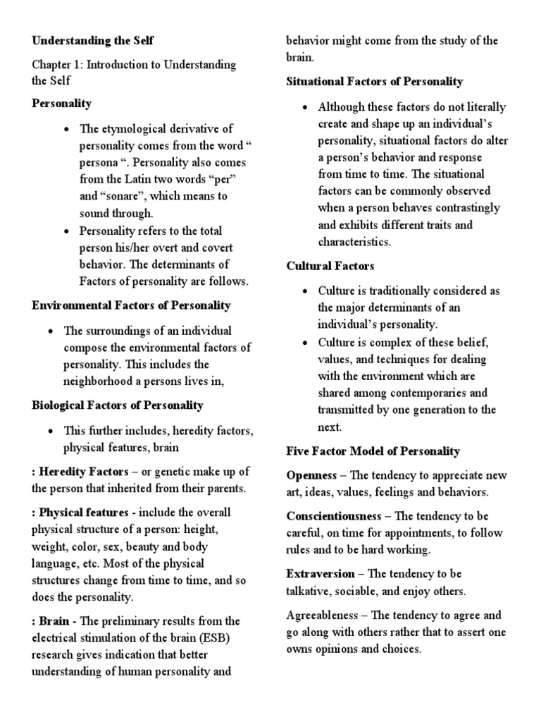 Understanding The Self Reviewer | PDF | Soul | Self Concept Understanding The Self Reviewer | PDF | Soul | Self Concept