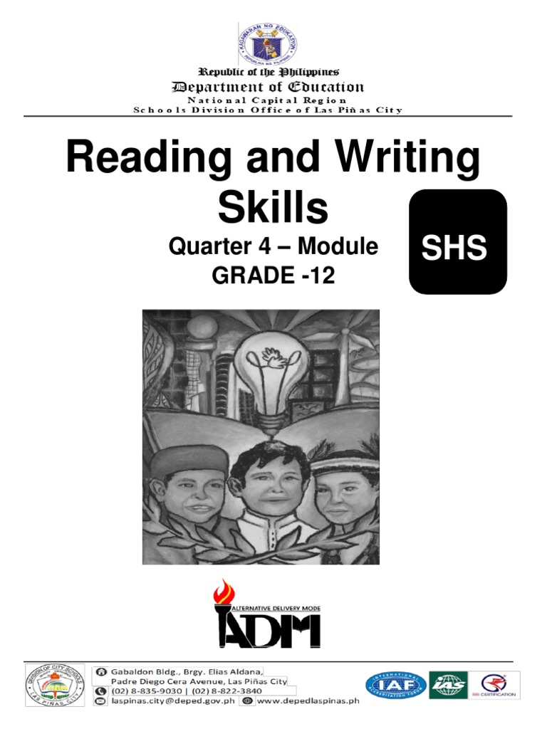 Q4 - ADM 1-G12-READING-AND-WRITING-SKILL PDF | PDF | Intertextuality ...