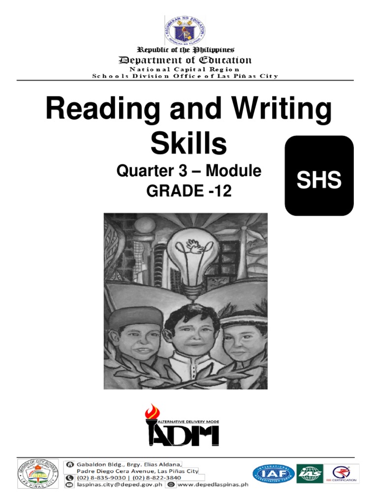 Q3 G12 Reading and Writing Skills Grade | PDF | Punctuation | Learning