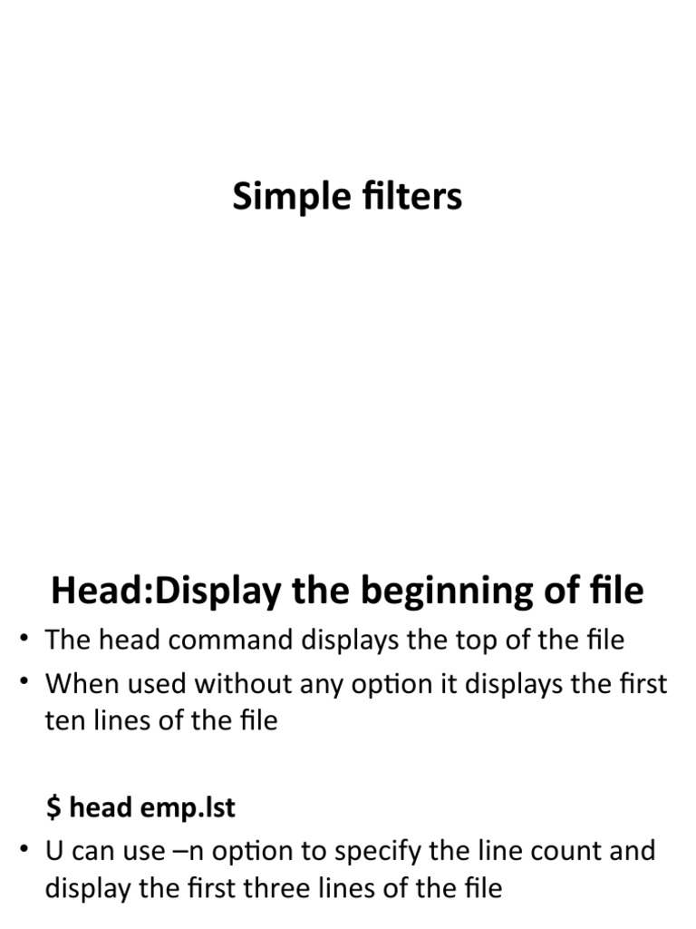Simple Filters | PDF | Computer File | Filename