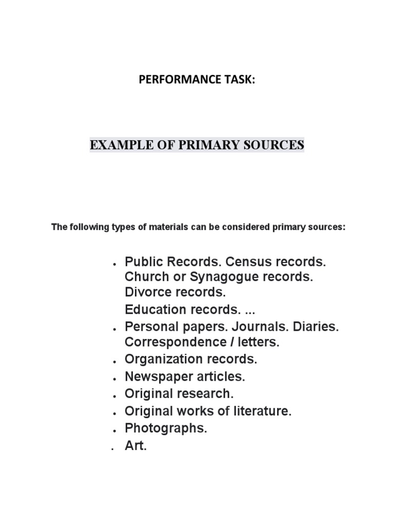 Performance Task | PDF