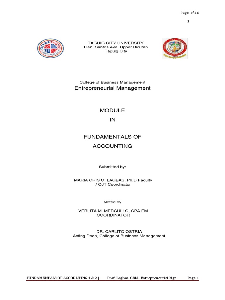 Prof Lagbas - Funda of ACCTG Module 12 | PDF | Debits And Credits | Equity (Finance)