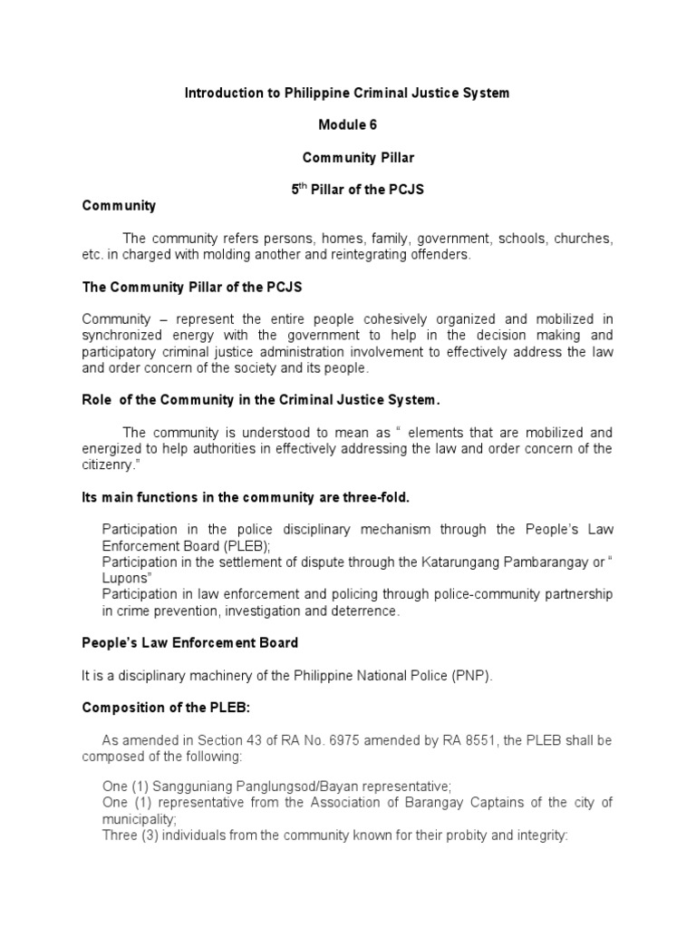 PCJS Module 6 | PDF | Police | Crimes