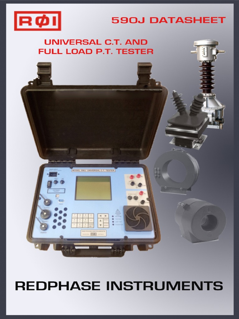 590J DATASHEET UNIVERSAL C.T. AND FULL LOAD P.T. TESTER REDPHASE ...