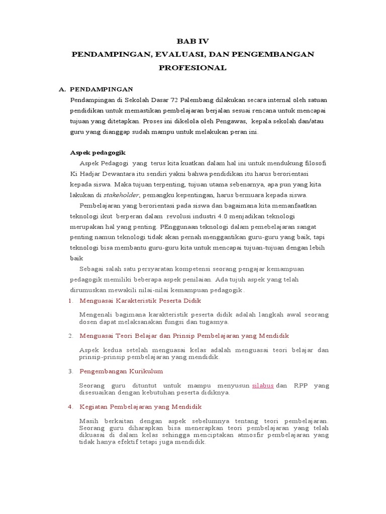 Kosp Bab Iv | PDF | Karier & Perkembangan