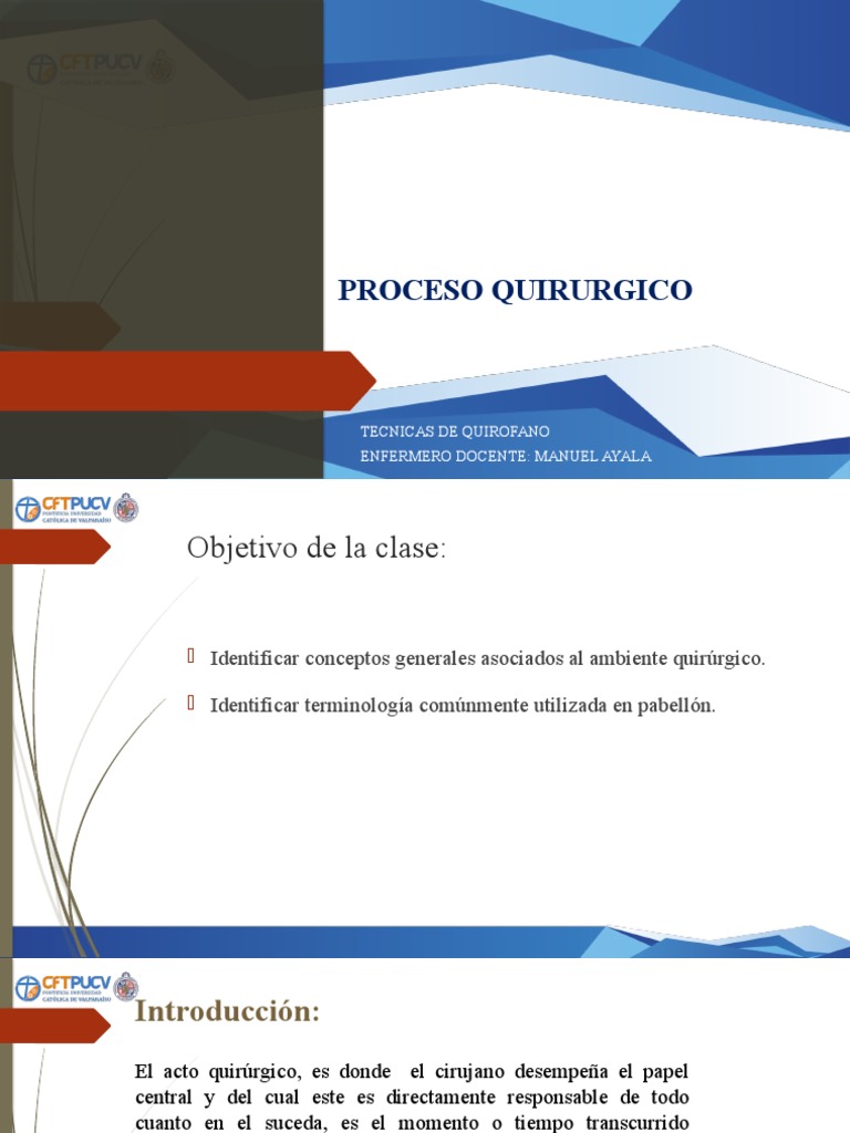 Proceso Quirúrgico: Etapas y Cuidados | PDF | Cirugía | Enfermería