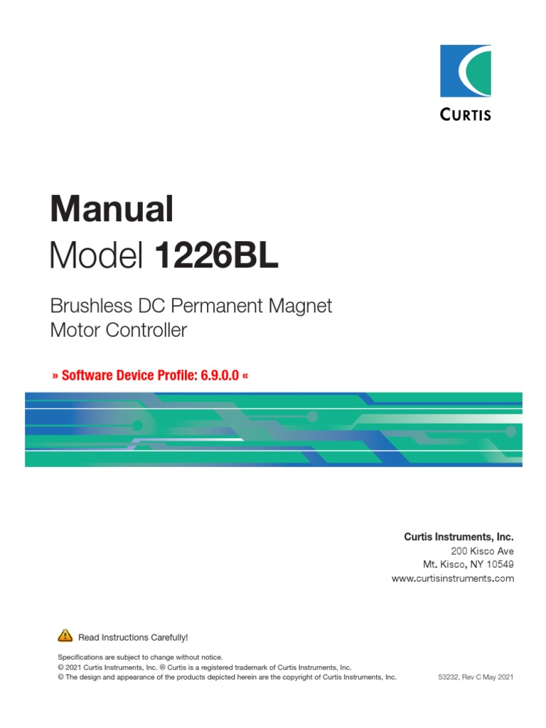 Curtis 1226bl | PDF | Electrical Connector | Electric Motor