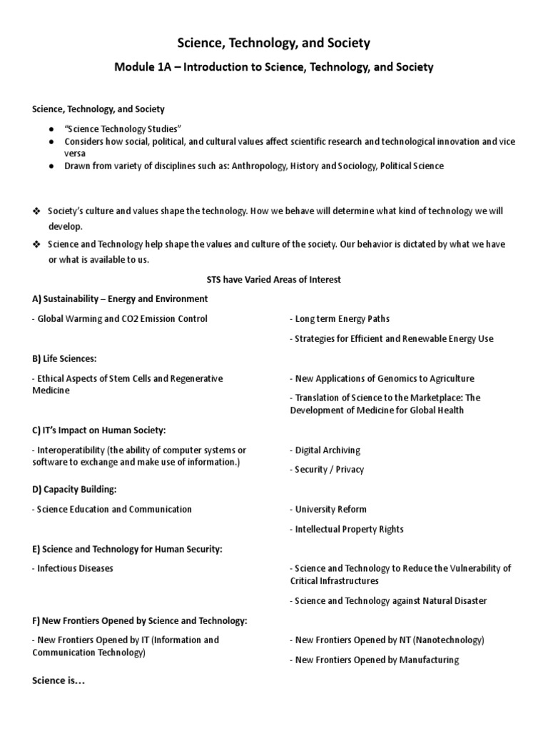 STS Midterm Reviewer - Module 1 | PDF | Science | Quantum