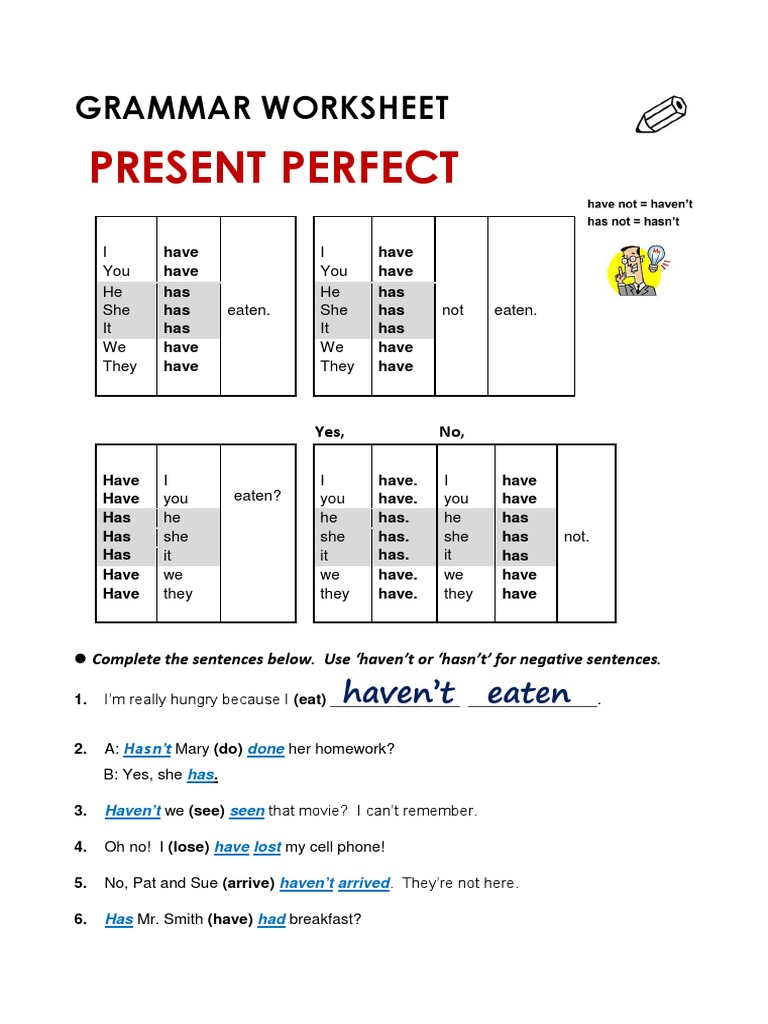 Present Perfect | PDF