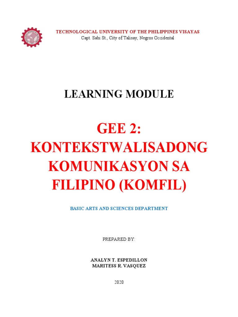 GEE 2 Cover Page and Preliminaries | PDF | Test (Assessment)
