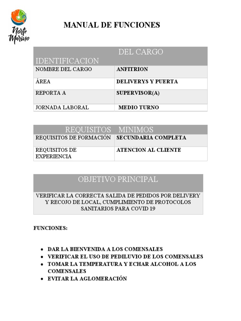 Plantilla Manual de Func. | PDF | Negocios