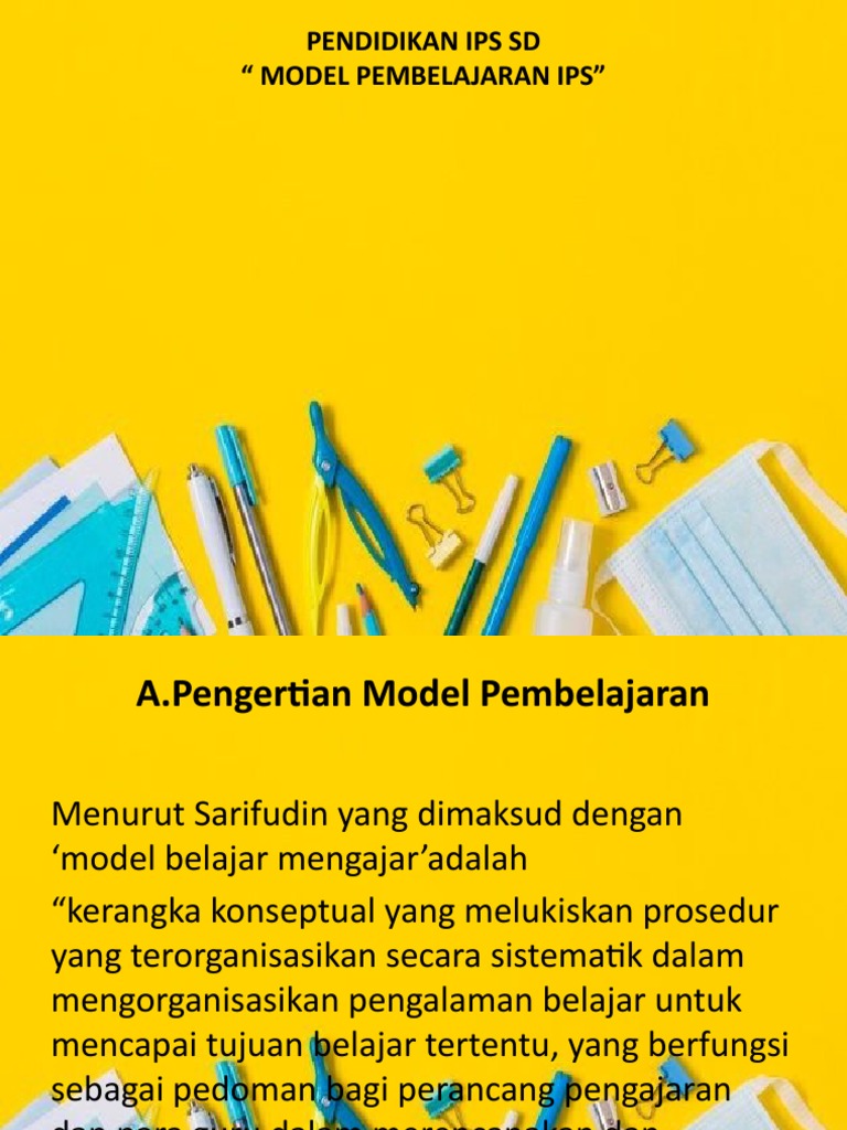 Pendidikan Ips SD " Model Pembelajaran Ips" | PDF | Pengembangan Diri ...