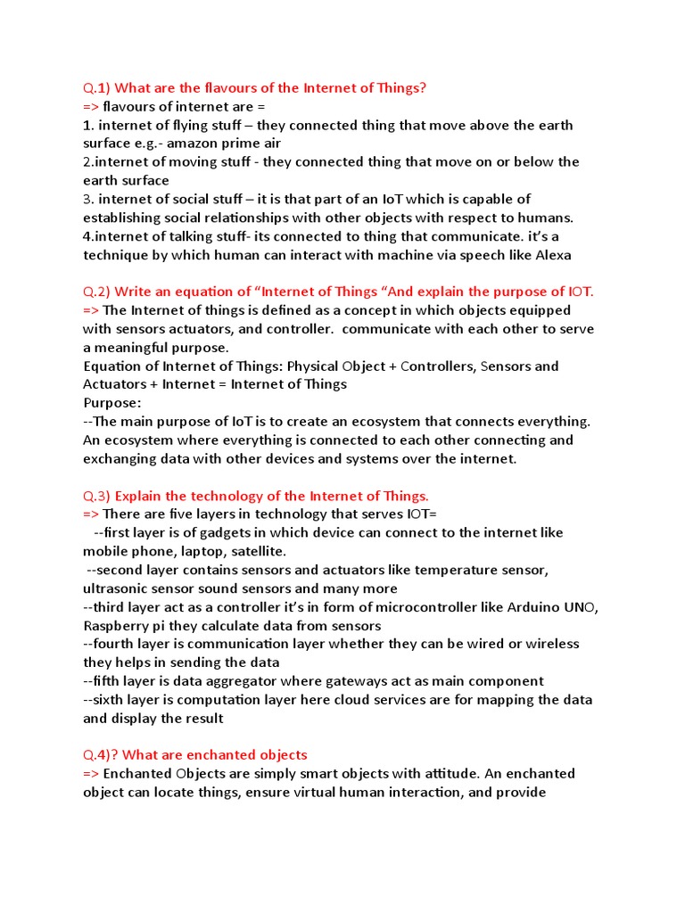 IOT Unit 1 | PDF | Port (Computer Networking) | Internet Protocol Suite