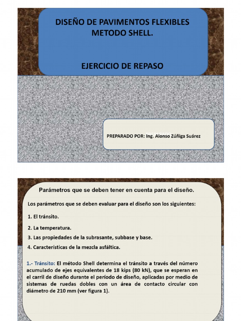 DISEÑO DE PAVIMENTOS FLEXIBLES METODO SHELL. - PDF Descargar Libre | PDF