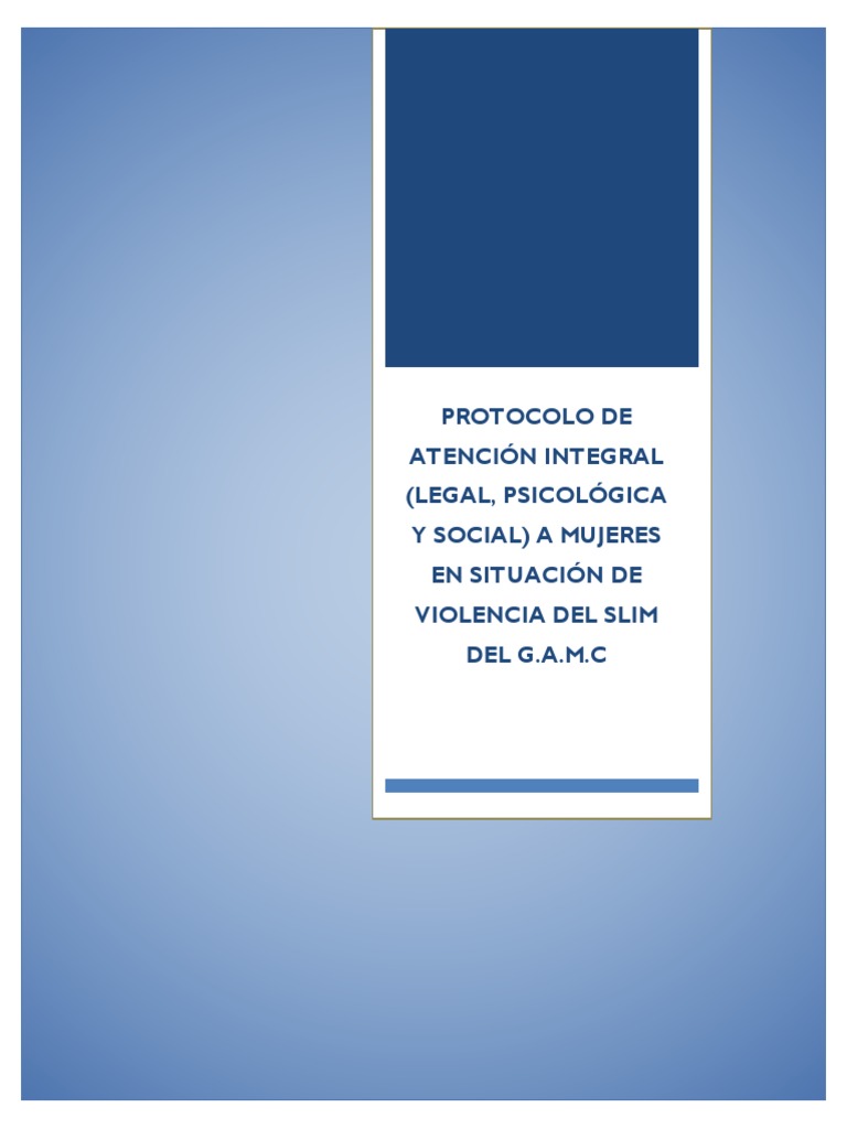 Protocolo SLIM CORREGIDO 2022 | PDF | La violencia contra las mujeres | Género