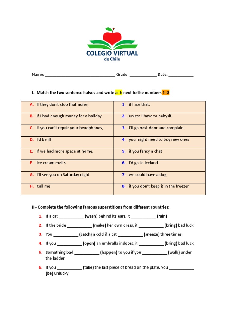 13-Ingles-U4-8b-Teorico - Practico-First Conditional | PDF