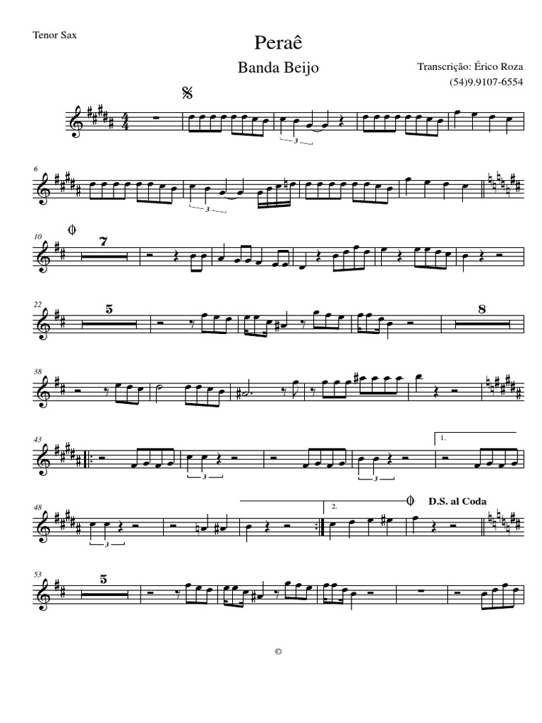 Banda - Beijo-Peraex - Tenor Sax | PDF | Échecs