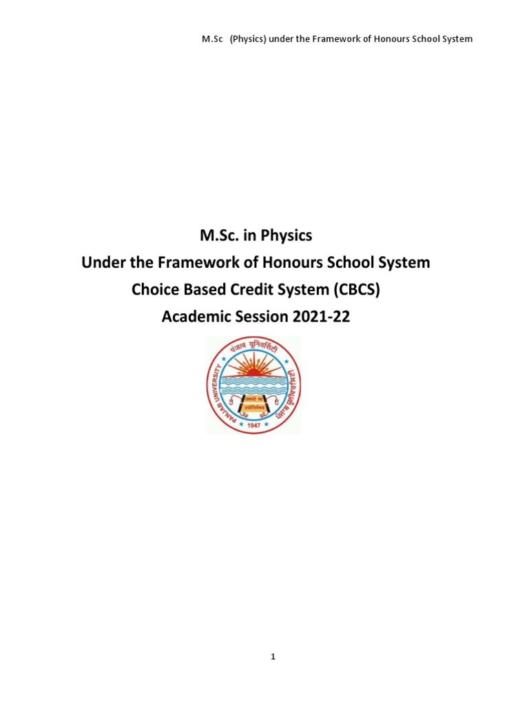 M.Sc. Physics under Honours System | PDF | Gases | Physics