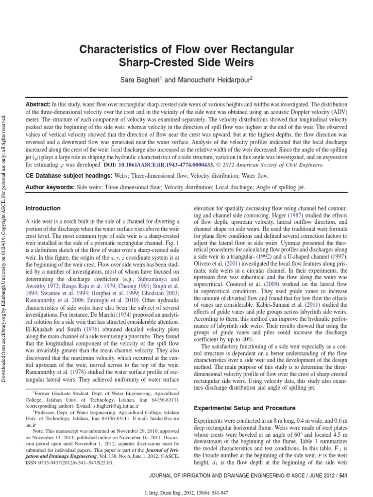 Bagheri 2012 | PDF | Flow Measurement | Chemical Engineering