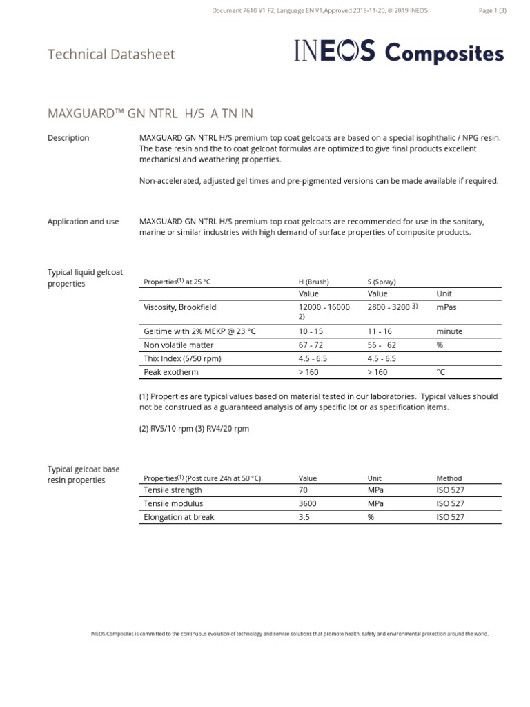 Maxguard GN NTRL HS A TN IN | PDF | Composite Material | Polyvinyl Chloride
