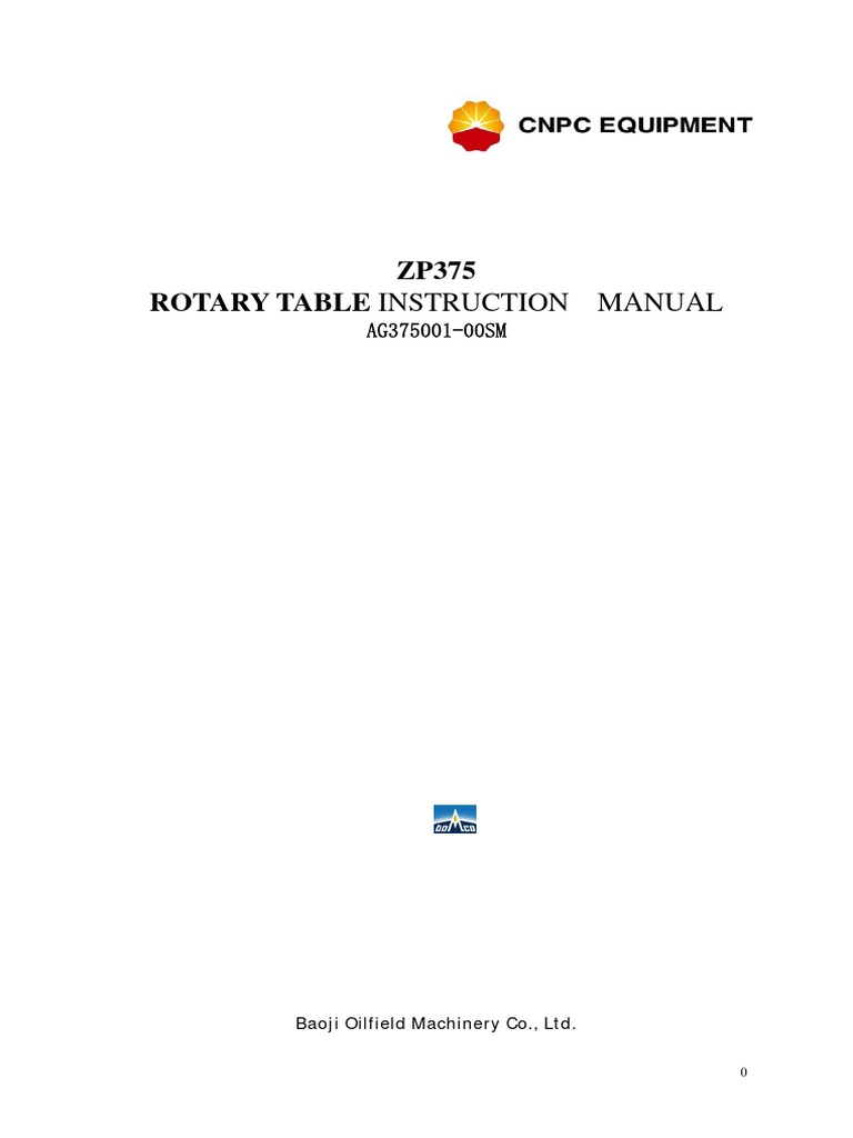 Rotary Table ZP-375 Ó ÷ | PDF | Bearing (Mechanical) | Gear