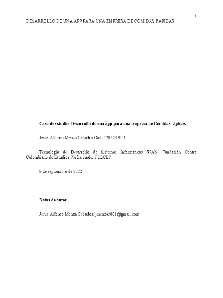 Desarrollo App Scrum para Comida Rápida | PDF | Scrum (desarrollo de ...