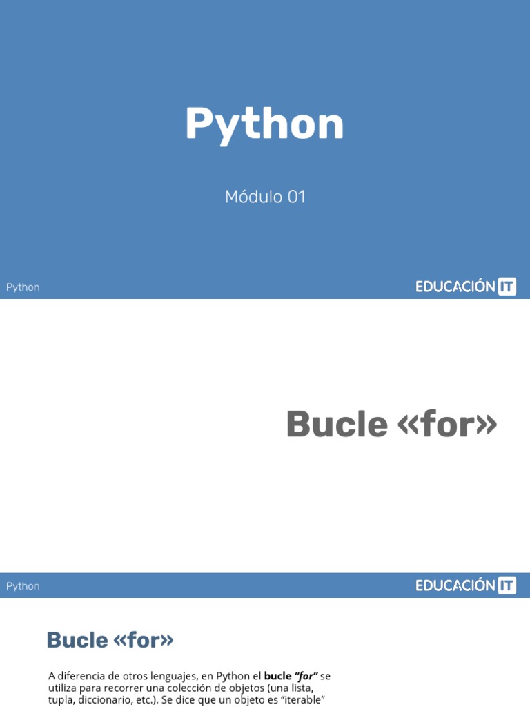 Bucle For | PDF | Python (lenguaje de programación) | Ingeniería ... Bucle For | PDF | Python (lenguaje de programación) | Ingeniería ...