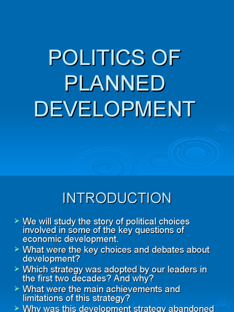 Politics of Planned Development | PDF