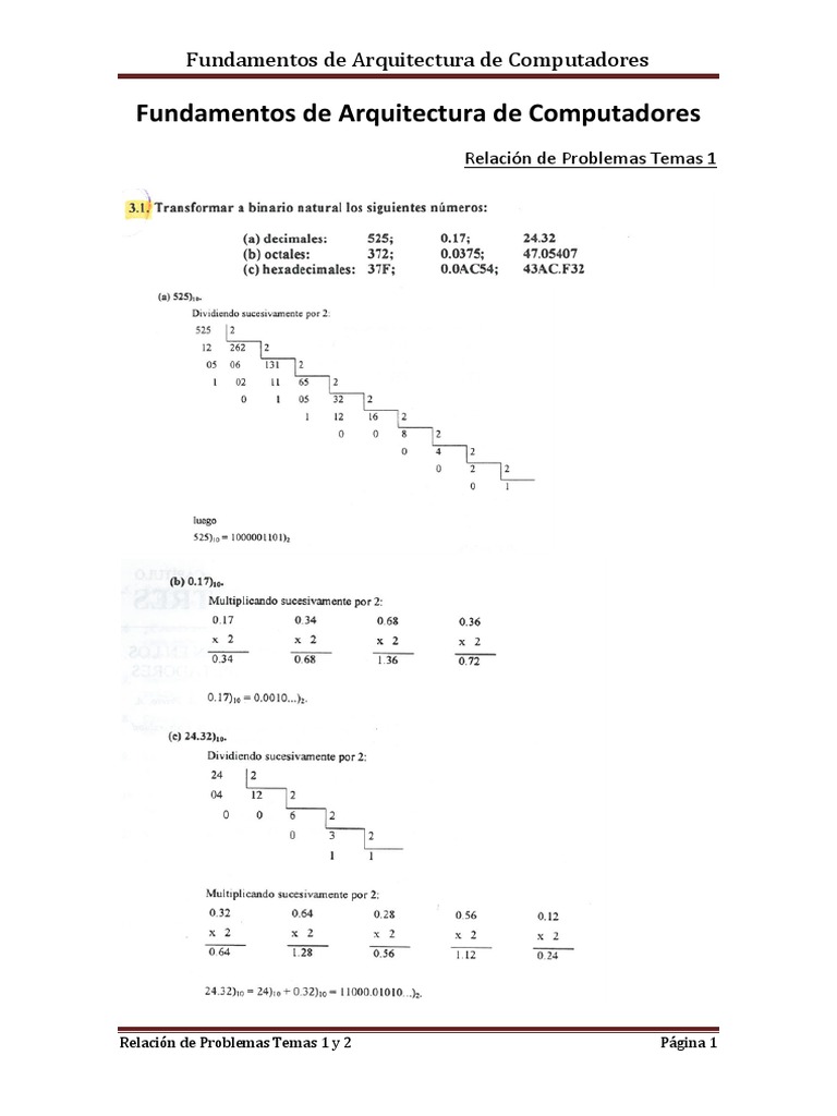 Relacion de Ejercicios Tema-1 | PDF | Matemática Elemental | Números