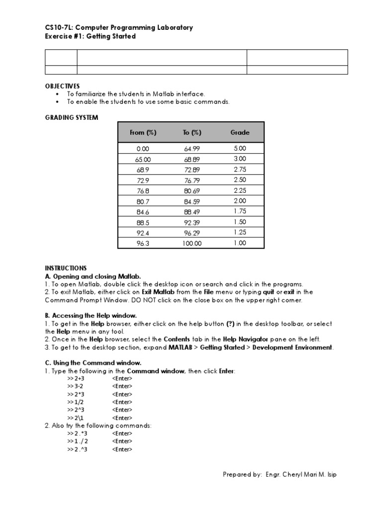 Machine Problem 1 | PDF | Matlab | Menu (Computing)