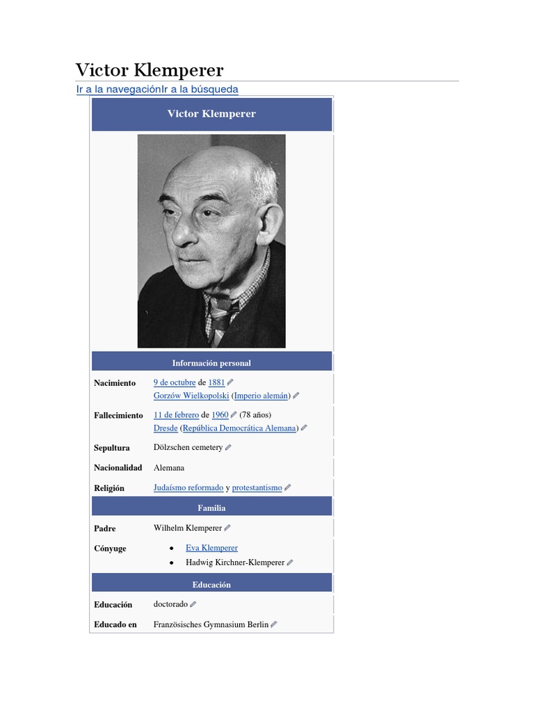 Victor Klemperer | PDF