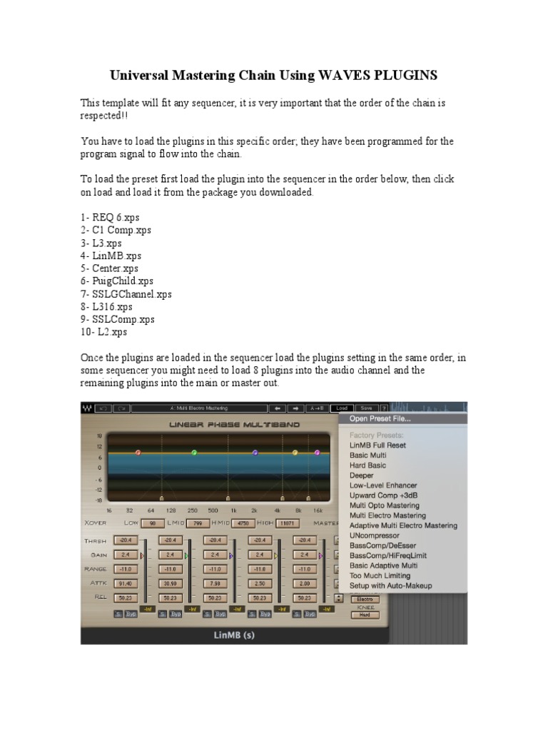Universal Mastering Chain Loading Instructions | PDF