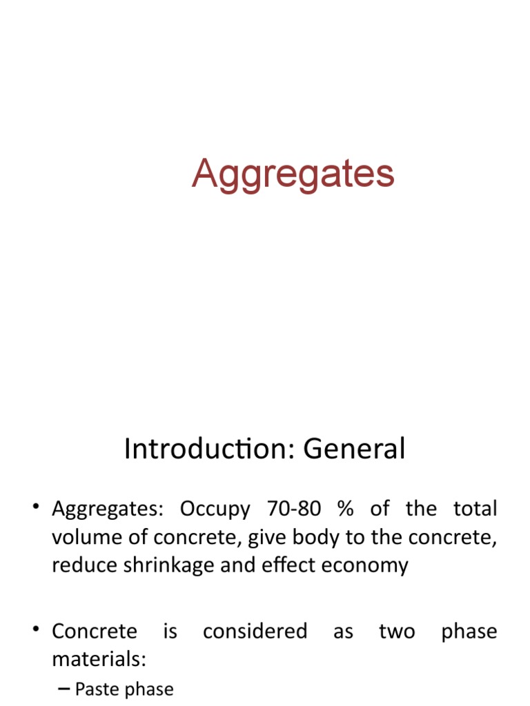 Aggregates | PDF | Concrete | Construction Aggregate