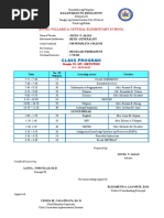 Sample Class Program Sy 2024-2025 | PDF | Philippines