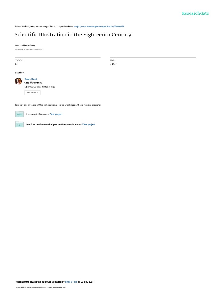 Scientific Illustration in The Eighteenth Century | PDF