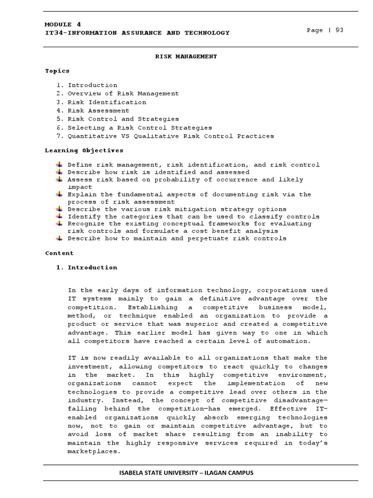 Chapter 4 | PDF | Risk | Vulnerability (Computing)