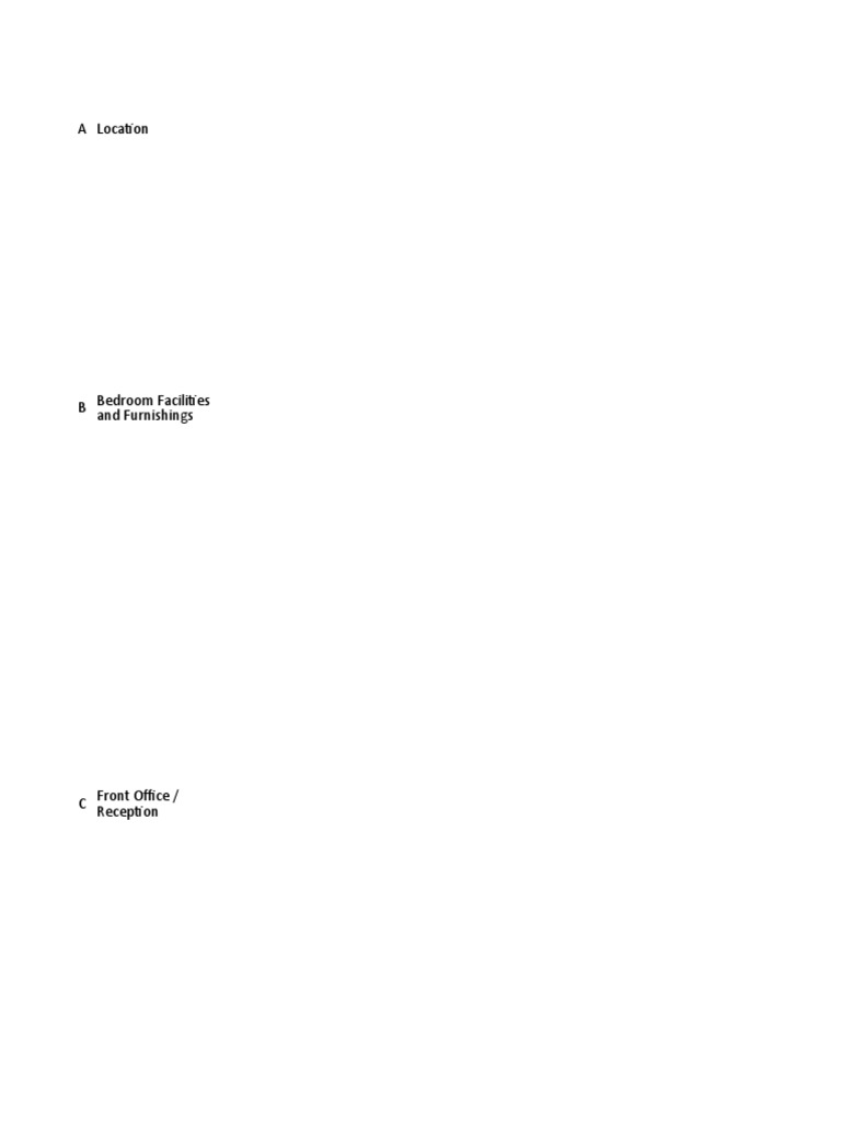 Hotel Requirements Table | PDF