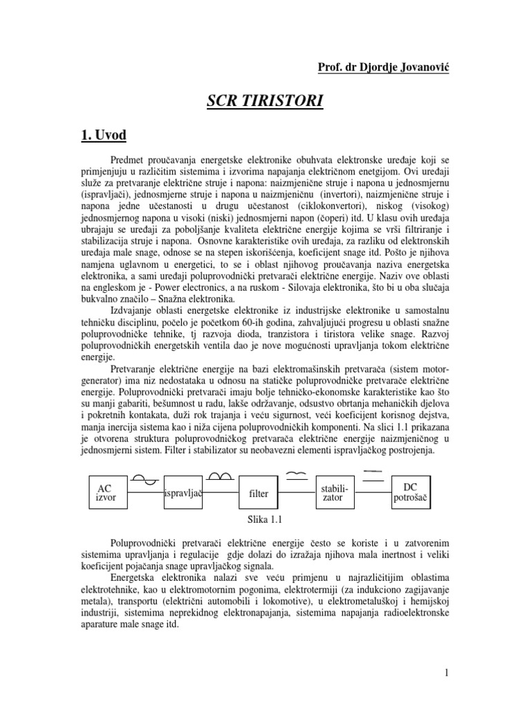 Tiristori Skripta | PDF