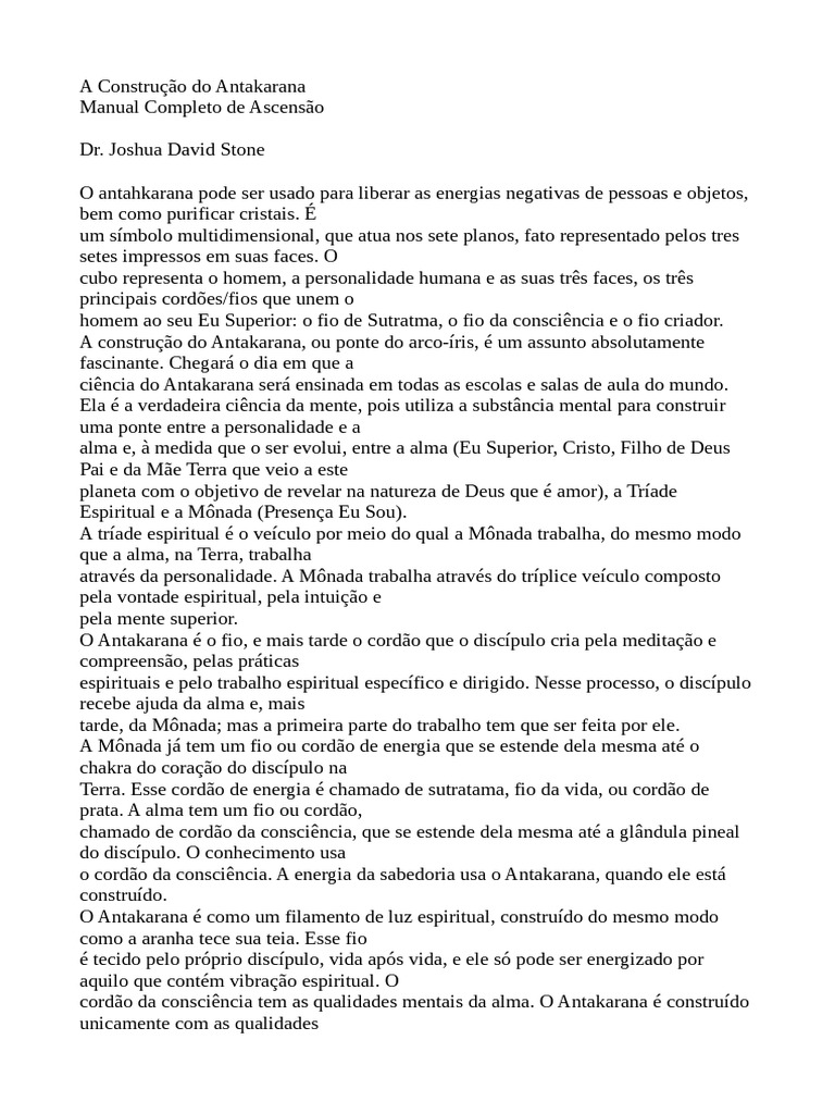 Joshua David Stone | PDF | Mente | Alma