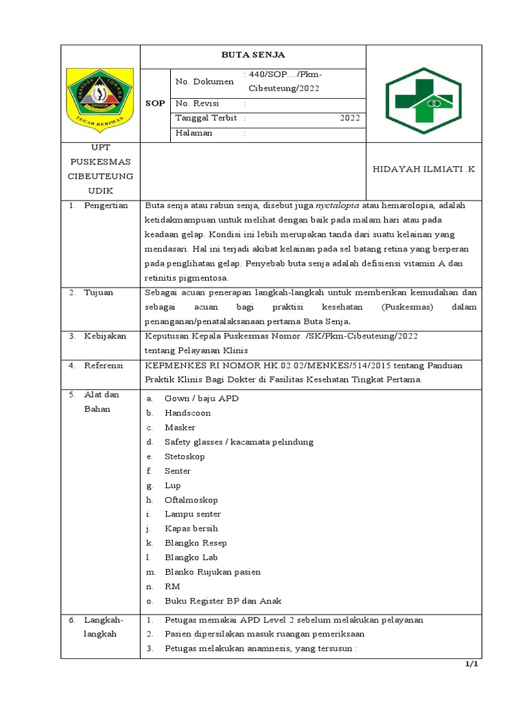 Sop Buta Senja | PDF