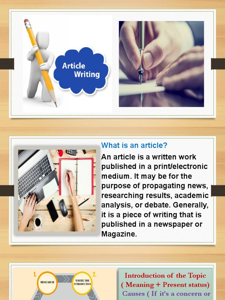 Article Writing Guide for Class 12 | PDF | Test (Assessment) | Cognition