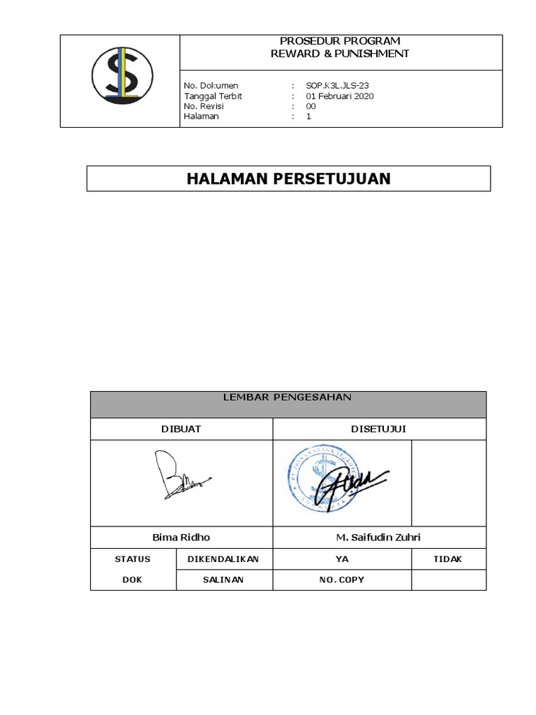 A-12 SOP Award & Punishment PT - Jls | PDF