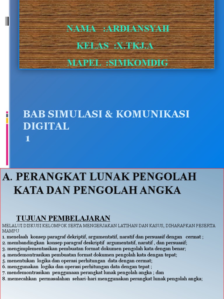 Ardiansyah Power Point Simkomdig | PDF | Komputer