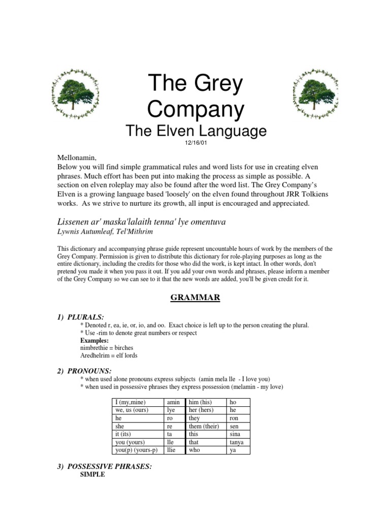 Elven Language | PDF