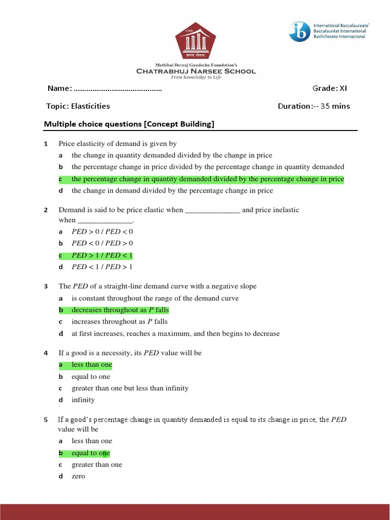 Practice Worksheet On Elasticity Download Free Pdf Elasticity Economics Price Elasticity